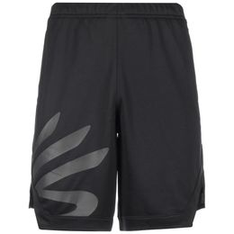 Under Armour Sportshorts 'Curry Splash' Herren Größe S grau / schwarz