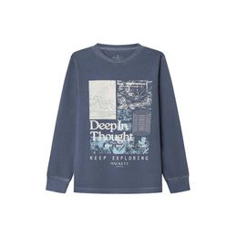 Hackett London Shirt 'Deep In Thought' Jungen Gr&ouml;&szlig;e 122 rauchblau / hellblau / wei&szlig;