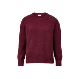 Strickpullover mit Ajour-Muster - Damen - Gr. M - dunkelrot