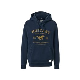 Tchibo - Hoodie »Mustang« - Herren - Gr. M - blau/print