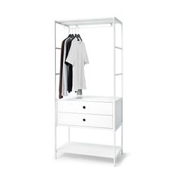 Tchibo - Garderobe &raquo;Klaar&laquo; mit 2 Schubladen - 80x45x178cm - wei&szlig; - Holz / Stahl