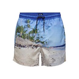 Only & Sons Only & Sons Board Shorts 'Ted' male Blue size XXL