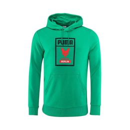 Puma Sportsweatshirt Herren Größe L grün / rot / schwarz