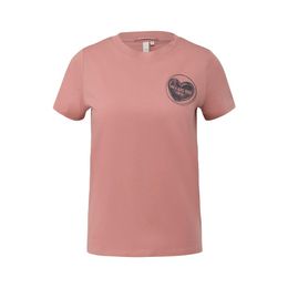 QS T-Shirt Damen Gr&ouml;&szlig;e L altrosa / schwarz