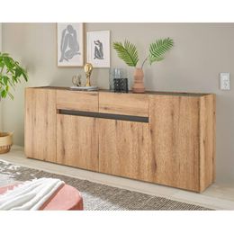 Pharao24.de Sideboard Wohnzimmer Kommode 220 cm breit und 84 cm hoch