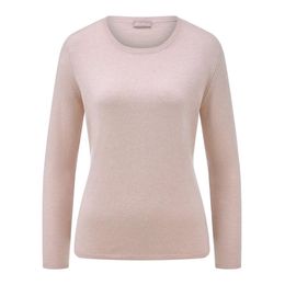 include - Rundhals-Pullover aus Schurwolle und Kaschmir, rosé, Gr. 48 / XL - Schurwolle