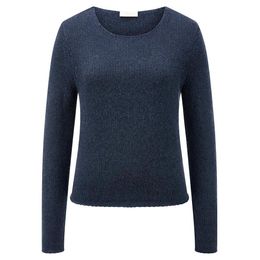 include - Rundhals-Pullover, blau, Gr. 42 / M - Schurwolle