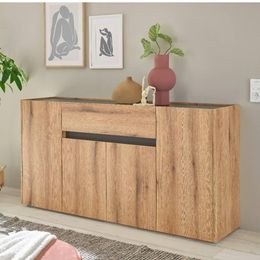 Pharao24.de Wohnzimmer Kommode Kommode mit einer Schublade 4 türig