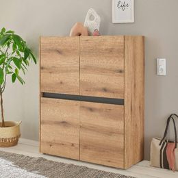 Pharao24.de Wohnzimmerschrank Highboard 4 türig - 122 cm hoch