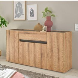Pharao24.de Wohnzimmer Kommode Kommode mit einer Schublade 4 türig
