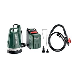 Metabo TPF 18 LTX BL Akku-Tauchpumpe mit bürstenlosem Motor und LED-Licht, Karton, 601729850)