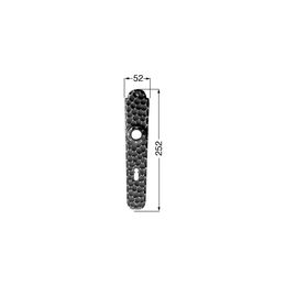 HS ROWE SCHEITTER, Langschild 270H,PZ,E92 sichtbar verschraubt schwarz geh&auml;mmert ; HANS SCHEITTER (0207092)