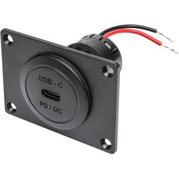 Procar USB-C Einbausteckdose mit Montageplatte 12 / 24 V - 12 / 24 V Einbausteckdosen