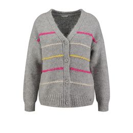 Key Largo Strickjacke 'Candy' Damen Gr&ouml;&szlig;e XL beige / gelb / grau / pink