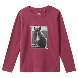 Yigga M&auml;dchen Langarmshirt mit Pferde-Print
