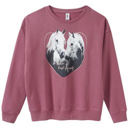 Yigga M&auml;dchen Sweatshirt mit Pferde-Motiv