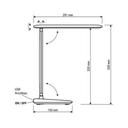 Akku-Tischleuchte Maulsally, schwarz, CCT, dim., H&ouml;he 34 cm