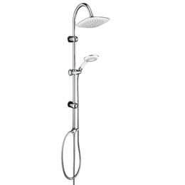 Schütte Brausegarnitur SCHÜTTE "Teneriffa", grau (chromfarben), H:102cm T:37cm, Chrom, Brausegarnituren, Überkopfbrausset Duschsystem Duschsäule Brauseset Regendusche, Chrom