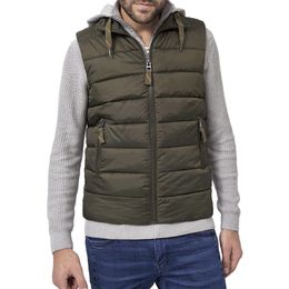 Steppweste INDICODE "Gibbs", Herren, Gr. L, grün (army), Web, Obermaterial: 100% Polyester, unifarben, normal, Westen