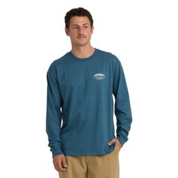 Langarmshirt Billabong "Runner Regular", Herren, Gr. M, real teal, 100% Baumwolle, Shirts