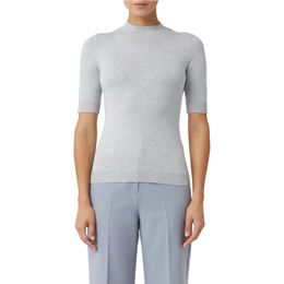 Strickpullover comma, Damen, Gr. 36, grau melange, Strick, Obermaterial: 80% Viskose, 20% Polyamid, meliert, Pullover