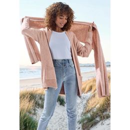 Vivance Strickjacke beige Gr. 36/38 f&uuml;r Damen. Mit ohne Ausschnitt. Figurumspielend