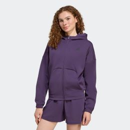 Kapuzensweatshirt adidas Sportswear "W FI SL FZ HD", Damen, Gr. S, aurora plum, Obermaterial: 68% Baumwolle, 32% Polyester, Sweatshirts