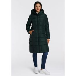 Steppmantel Only "ONLTINA – Puffermantel mit Premium-Füllung und verdecktem Zipper", Damen, Gr. L, grün (scarab), Web, Obermaterial: 100% Polyester, unifarben, regular fit, Mäntel, regular fit, casual, Steppware, Kunstfaser, hochschließend