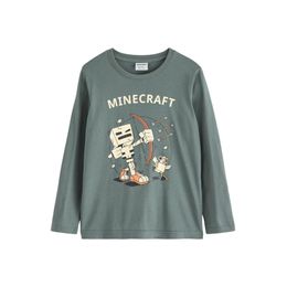 Lindex Shirt 'Minecraft' Jungen Gr&ouml;&szlig;e 128 champagner / dunkelgr&uuml;n / dunkelorange / schwarz