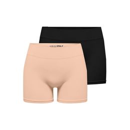Only Shorts 'ONLVICKY' Damen Gr&ouml;&szlig;e M/L nude / schwarz
