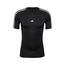 adidas Performance Funktionsshirt 'TECHFIT Compression Training 3-Stripes' Herren Gr&ouml;&szlig;e S schwarz