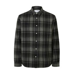 Selected Homme Hemd "Noah" in Grau/ Schwarz - 53% | Größe L | Herren-plussize