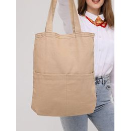 BAGmori Schultertasche in Beige - (B)35 x (H)40 x (T)8 cm - 57% | Damen-taschen