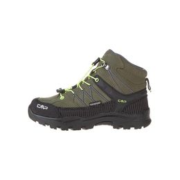 CMP Leder-Trekkingboots "Rigel Mid" in Khaki/ Schwarz - 28% | Größe 32 | Kinder-outdoor-sport-schuhe
