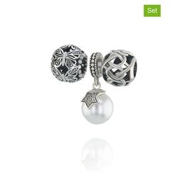CHARM'S 3tlg. Set: Silber-Beads und Anhänger - 72% | Schmuck