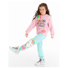 Denokids 2tlg. Outfit "Magic Girl" in Rosa/ Mint - 61% | Größe 104 | Kinder-sweatshirts-jacken