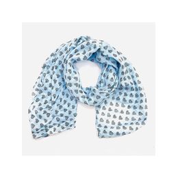 MILANO AMOUR Schal in Hellblau/ Schwarz - (L)140 x (B)80 cm - 60% | Damen-schals-tuecher