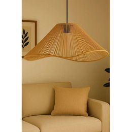 ABERTO DESIGN Hängeleuchte in Beige - (H)55 x Ø 45 cm - 59% | Haengeleuchten-deckenleuchten