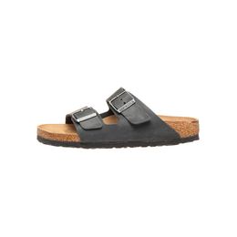Birkenstock Leder-Pantoletten "Arizona" in Schwarz - Weite S - 10% | Größe 41 | Damen-pantoletten