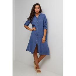 Le Monde du Lin Leinen-Kleid in Blau - 71% | Größe 38/40 | Damen-kleider
