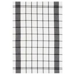 Geschirrtuch stuco "karo", schwarz (schwarz, weiß), B:50cm L:70cm, 100% Baumwolle, Geschirrtücher