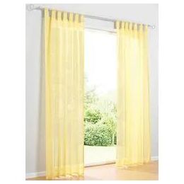 Gardine Heine HOME Gr. 3, gelb, B:140cm H:225cm, Polyester, Gardinen