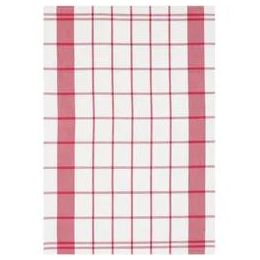 Geschirrtuch stuco "karo", rot (rot, weiß), B:50cm L:70cm, 100% Baumwolle, Geschirrtücher