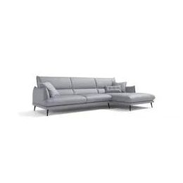 Ecksofa Egoitaliano "FUNNY, hochwertiges und aktuelles Design, bequeme Rückenlehne", grau (steinfarben), B:265cm H:90cm T:225cm, Sofas, hochwertiger Sitzkomfort, L-Form