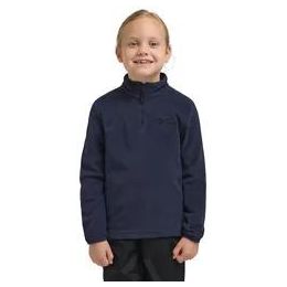 Stehkragenpullover Jack Wolfskin "TAUNUS HALFZIP K", Kinder, Gr. 128, blau (night, blau), Obermaterial: 100% Polyester; Futter: 100% Polyester, Pullover