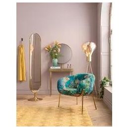 Wandspiegel KARE DESIGN "Standspiegel Curve Brass 40x170cm", gold (goldfarben), B:38cm H:172cm T:38cm, Glas, Spiegel