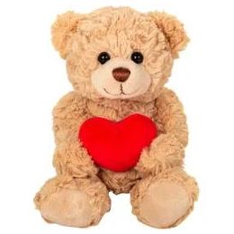 HERMANN TEDDY ORIGINAL Kuscheltier TEDDY HERMANN "Teddy mit Herz beige 20 cm", beige, Plüschfiguren, KinderB:11cm H:8cm L:20cm, B:11cm H:8cm L:20cm