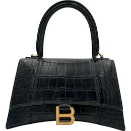 Balenciaga Crossbody Bags - Balenciaga Hourglass - Black Kroko - Gr. unisize - in Schwarz - f&uuml;r Damen