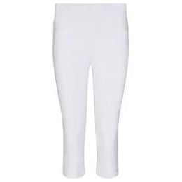 Caprileggings Freequent "FQSHANTAL-CA-POWER", Damen, Gr. XS, N-Gr, weiß (hellweiß), Web, Obermaterial: 76% Viskose, 21% Polyamid, 3% Elasthan, unifarben, skinny fit 3/4-Länge, Hosen, mit extra breitem Bund