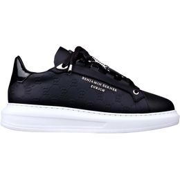 BENJAMIN BERNER Low-Top Sneaker - Benjamin Berner Monogram Embossed Sneakers Zwart B - Gr. 44 (EU) - in Schwarz - f&uuml;r Damen